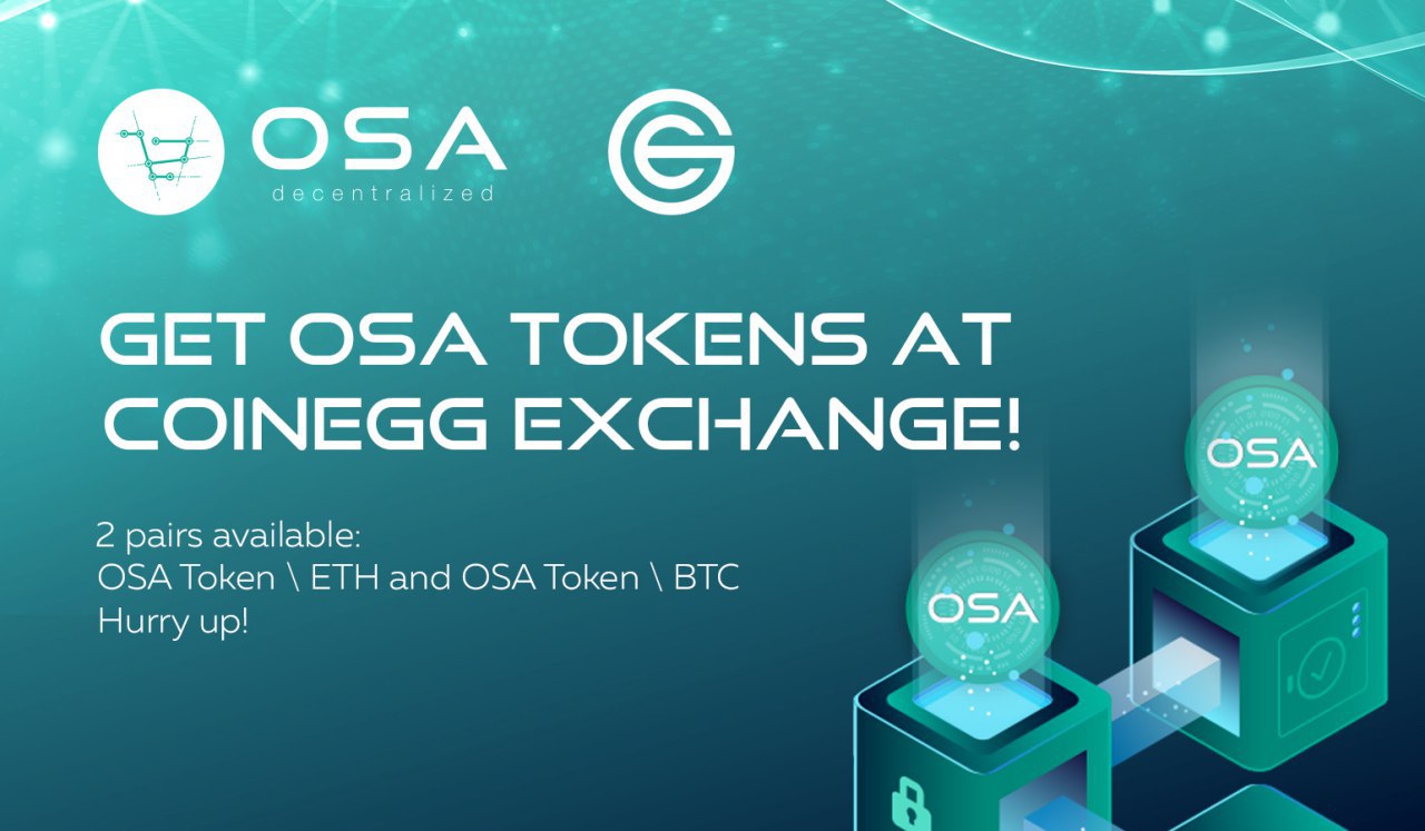 OSA TOKEN SECURES LISTING AT COINEGG EXCHANGE - CoinSpectator Blog